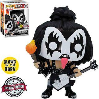 Funko pop rocks kiss exclusive - the demon 121 (glows in the dark) novo ...