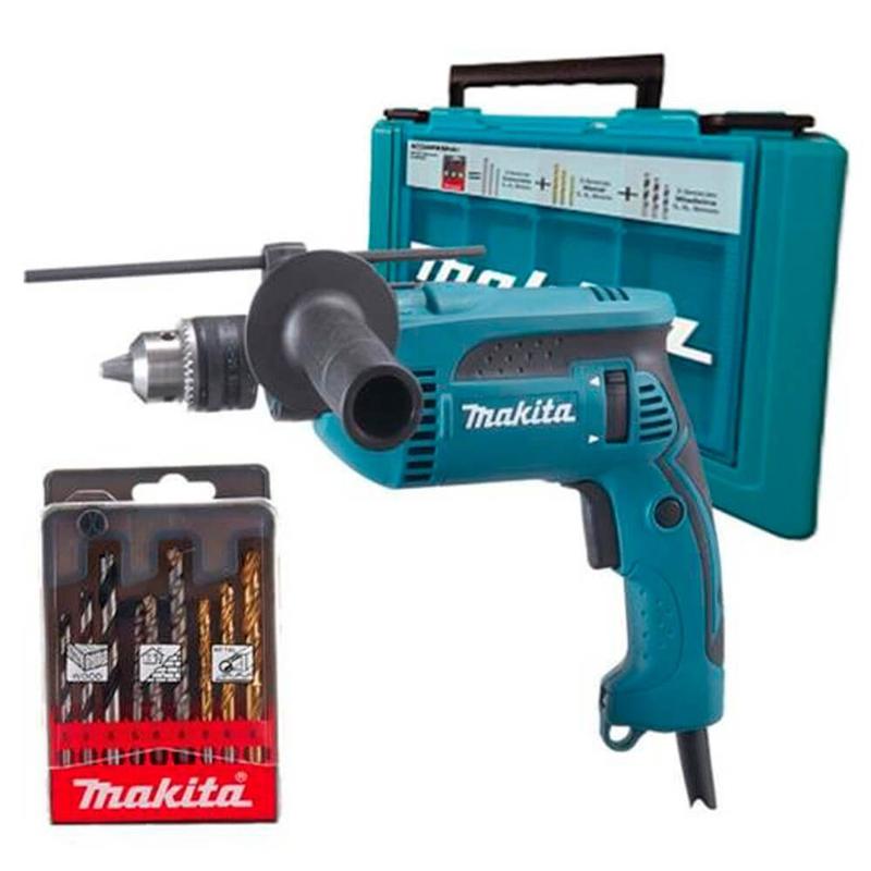 Furadeira de Impacto 760w 220v + Kit Brocas +maleta - (HP1640KX1) - Makita - Outros Ferramentas ...