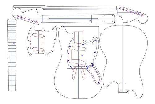 Gabarito Guitarra Mustang Em Mdf Ao Mestre Luthier - Gabarito para ...
