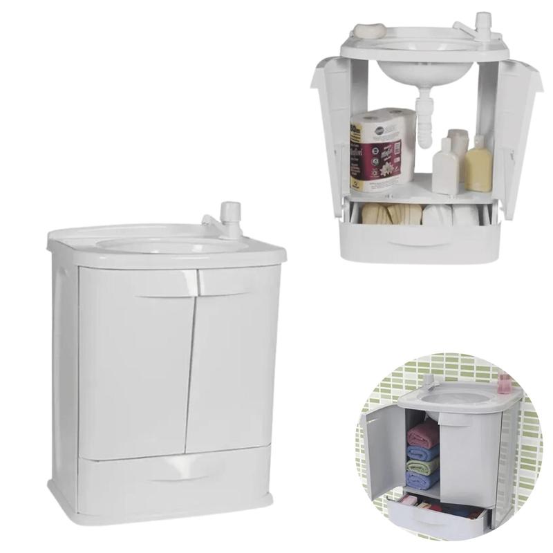 Gabinete Banheiro Plástico Pvc Lavatório Gabfit - Astra - Balcão para ...