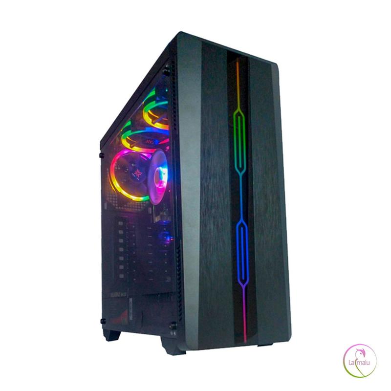 Gabinete CPU Gamer HEDMAX HM-G8540 - Lateral de Vidro com LED Frontal ...