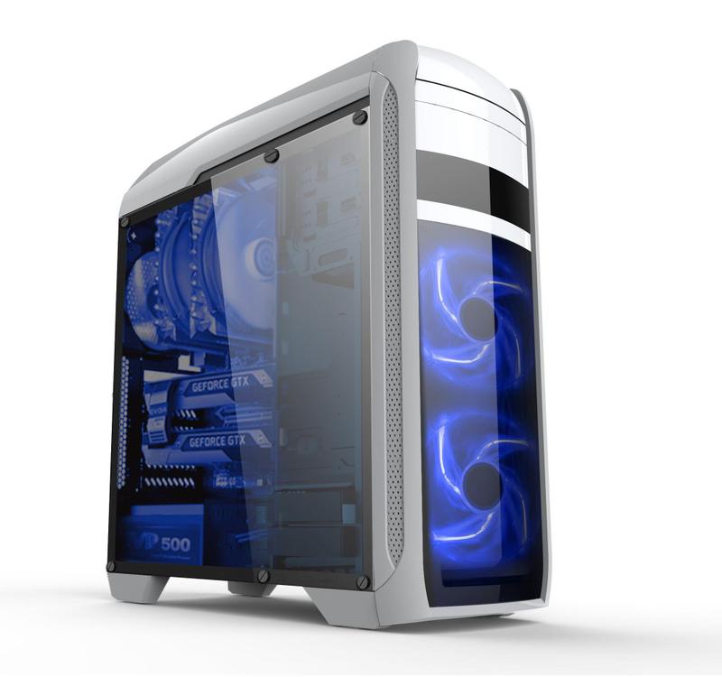 Gabinete DESKTOP Gamer WPCB09 Mid Tower Branco Premium, lateral em ...