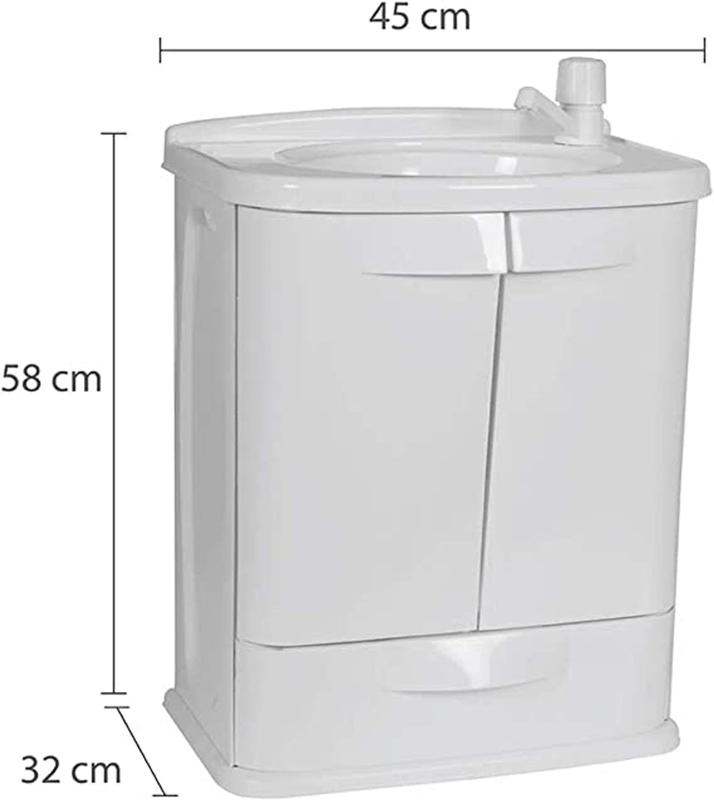 Gabinete GabFit com lavatório para banheiro cor branco / branco - Astra ...