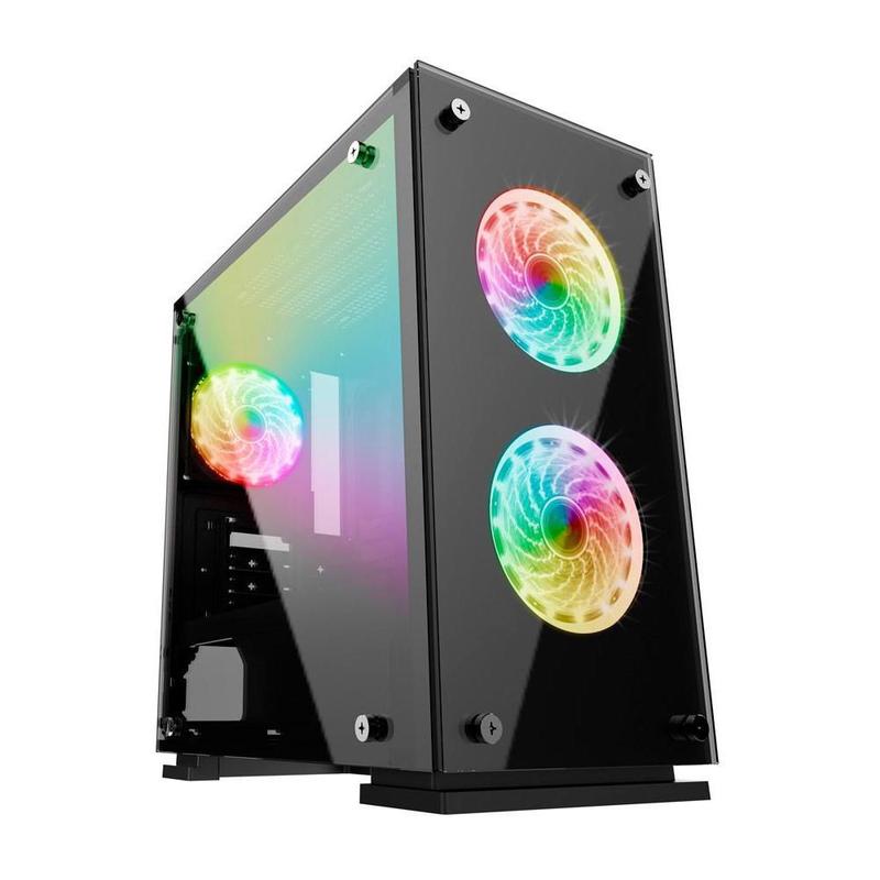 Gabinete Gamemax H605-TA Rainbow + 3 Fan RGB + Controle Remoto - Gabinete - Magazine Luiza
