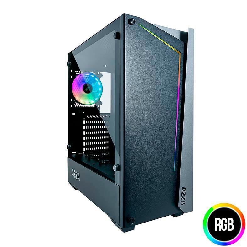 Gabinete Gamer AZZA Apollo 430DF Lateral de Vidro LED RGB Preto, CSAZ ...
