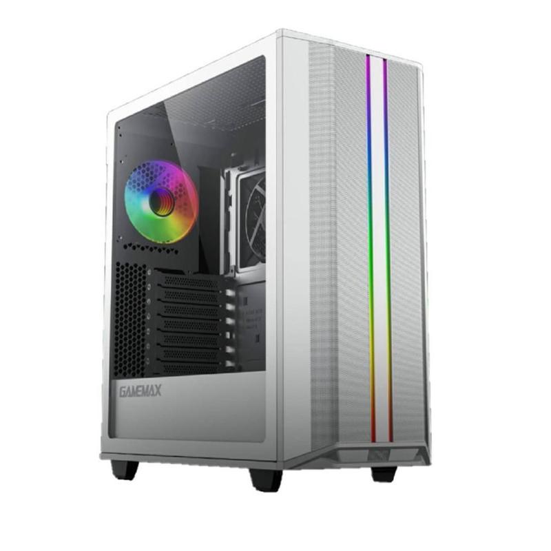 Gabinete Gamer Gamemax Precision ARGB White Mid Tower 2 Fans - Gabinete Gamer - Magazine Luiza