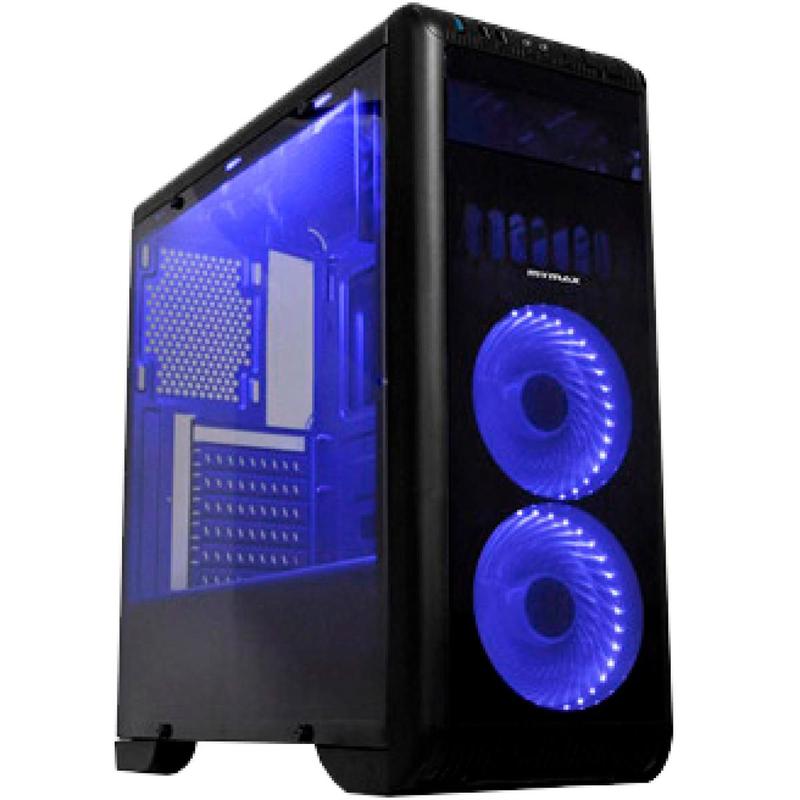 Gabinete Gamer Tornado Preto Fita Led e 2 Fan Leds Azul - Mymax - Peças ...