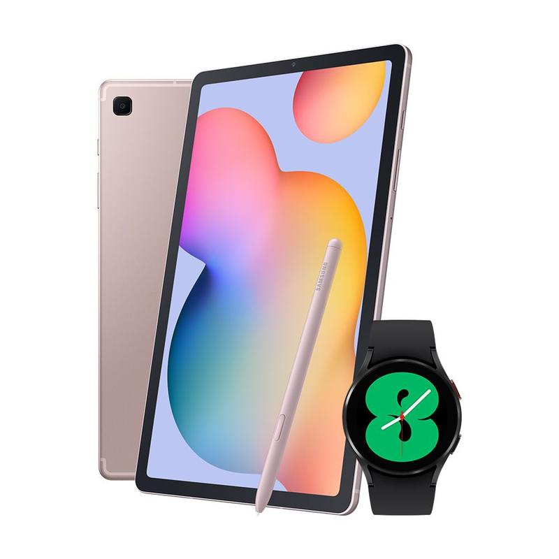 Galaxy Tab S6 Lite Rosa & Galaxy Watch4 Bt 40mm Preto - Samsung ...