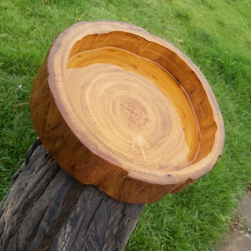 Gamela Para Cozinha Madeira Maciça Rústica 25cm Acabamento Liso ...