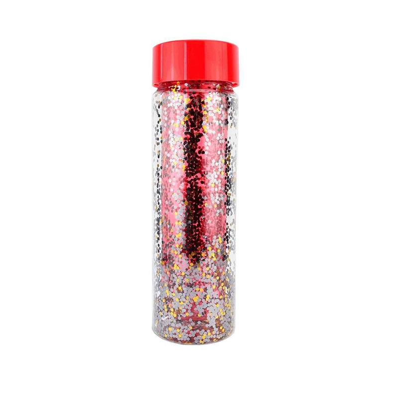 Garrafa Com Glitter Parede Dupla Para Água 500 Ml Vermelha - Clink ...