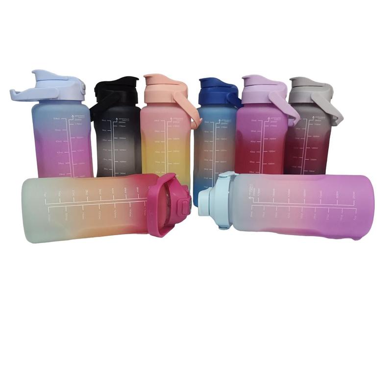 Garrafa de Água Squeeze Motivacional Colorida Com Adesivos 2 Litros ...