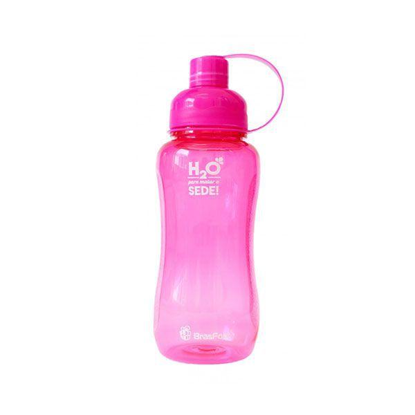 Garrafa de plástico - h2o para matar a sede - rosa - 500ml - Brasfoot ...