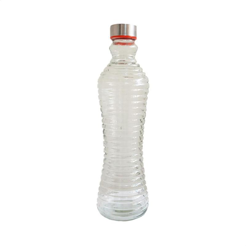 Garrafa De Vidro Água 1 Litro Geladeira Com Tampa Premium - Ravara ...