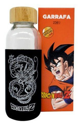 Garrafa Dragon Ball Z Eco Vidro Bambu Goku Super Sayajin Dbz - Zona ...