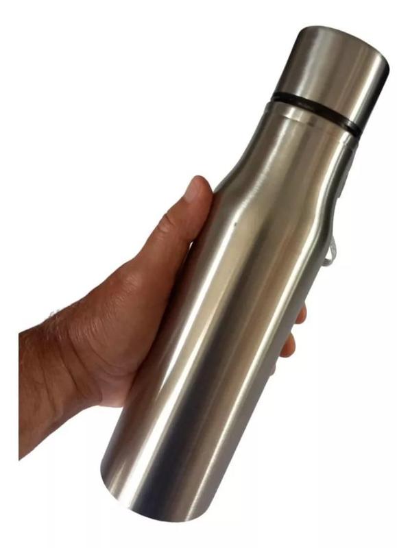 Garrafa Inox De Academia Água Gelada - 1000Ml - Inox - Golden Rio ...