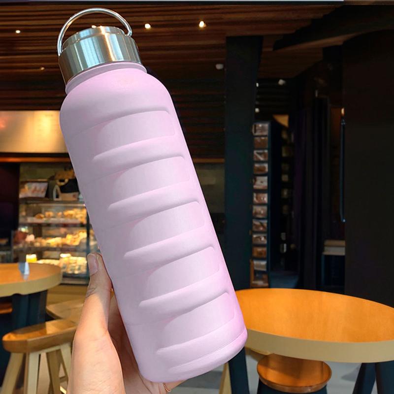 Garrafa Térmica Aço Inox Portátil 1 Litro Café Suco Água Academia ...