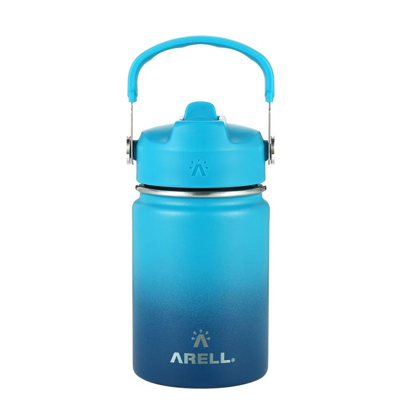 Garrafa Térmica Arell Straw Ocean Blue Esporte Fitness 355ml - Garrafa ...