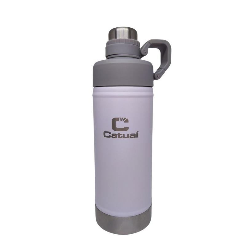 Garrafa Térmica Branca em Aço Inox Isolamento a Vácuo 600ml - Catuaí ...