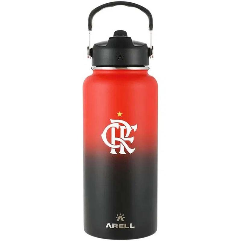 Garrafa Térmica Flamengo Straw Flask CRF 946ml Arell - Garrafa Térmica ...