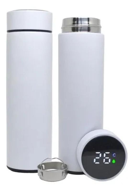 Garrafa Termica Inox Termometro Visor Led 500ml - Hai Brasil - Garrafa ...