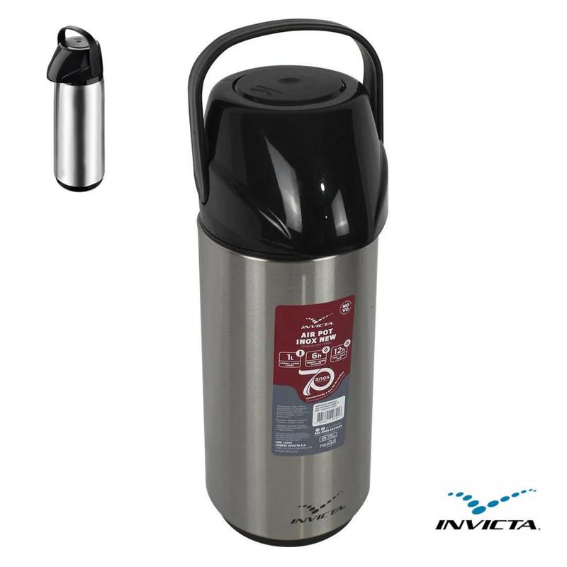 Garrafa Térmica Invicta Air Pot Inox Slim 1,8 Lts Café/cha - Garrafa ...