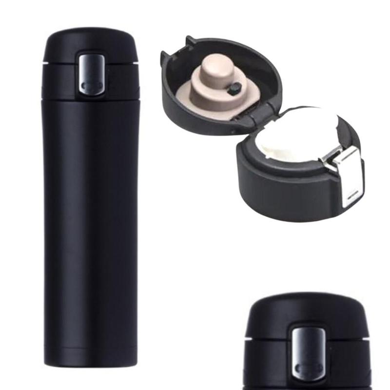 Garrafa Térmica Preta Inox 500ml Bebidas Geladas Quentes - Online ...