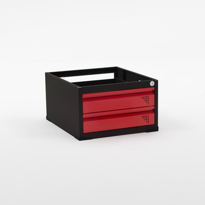 Gaveteiro Aereo 2 Gavetas Aretto Pandin Preto e Vermelho - Gaveteiro Organizador - Magazine Luiza