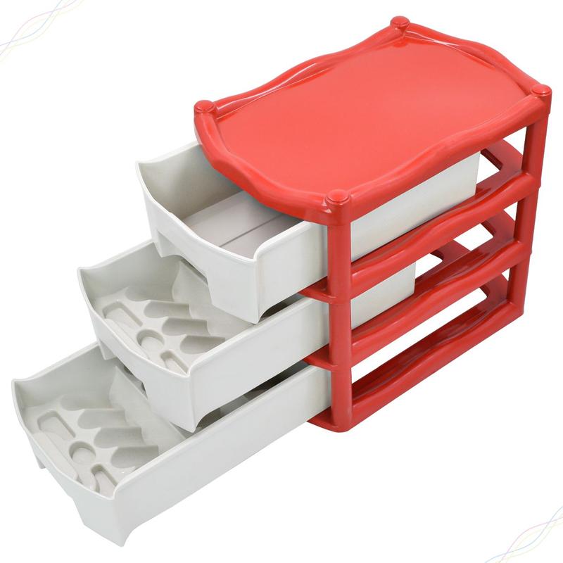 Gaveteiro Organizador Prático Gavetas com Nichos e Lisa 3 Gavetas Para ...