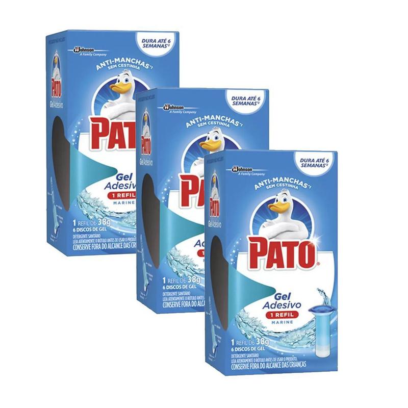 Gel Adesivo Para Sanitários Pato Marine / Refil - 03 - Pastilha ...