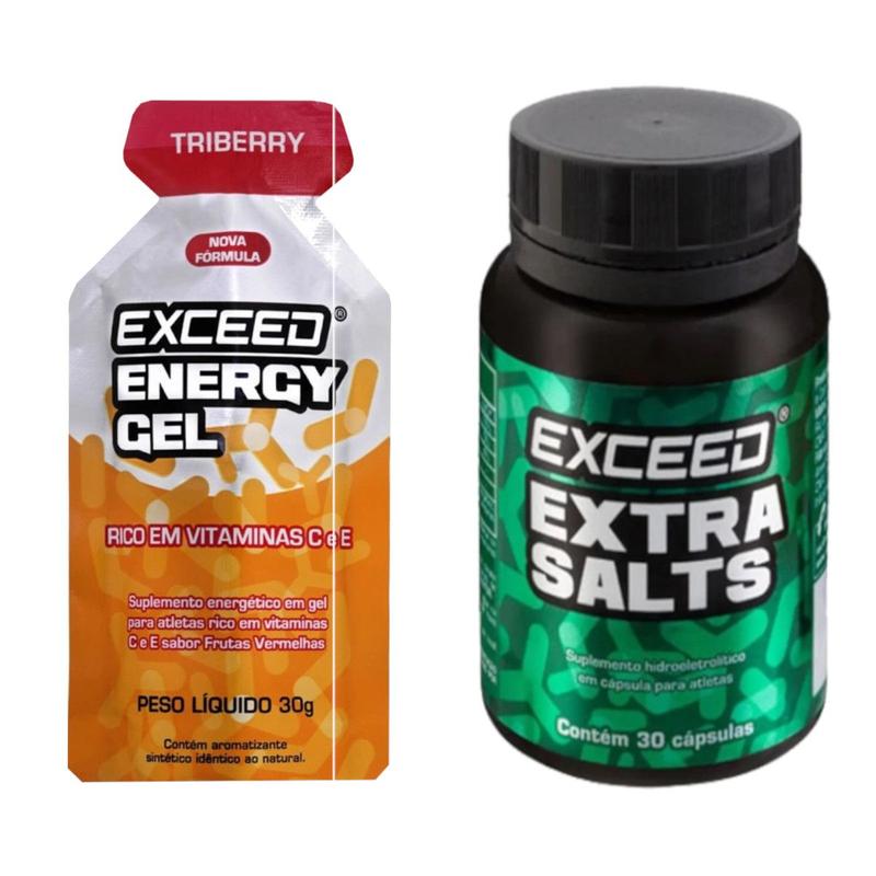 Gel Carboidrato Exceed 10un + Capsula de Sal exceed 30 caps - Exeed ...
