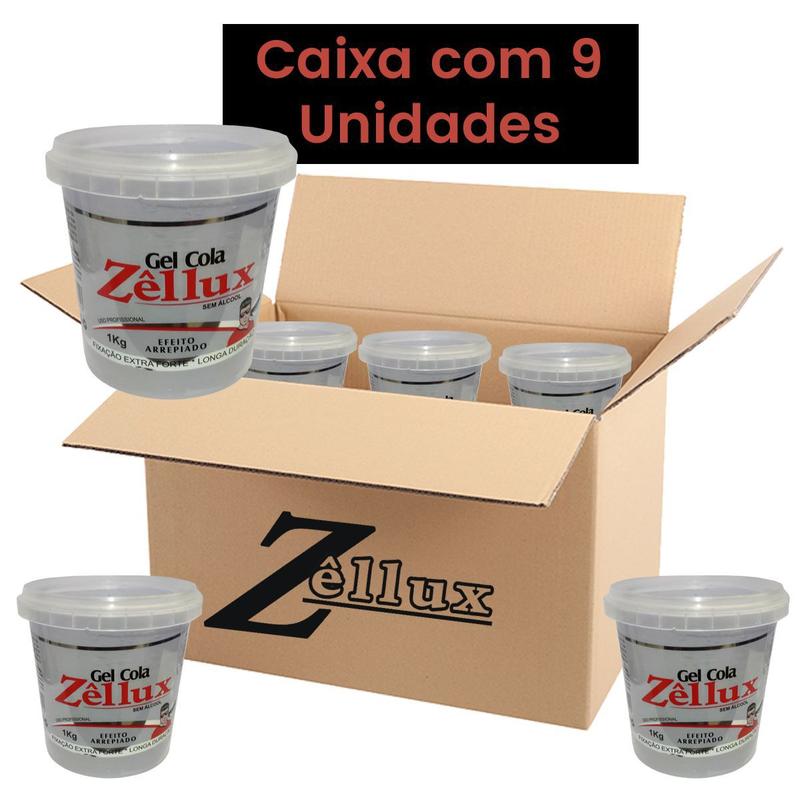 Gel Cola Efeito Arrepiado Extra Forte 1KG 9 Unidades Zellux - Gel de Cabelo - Magazine Luiza
