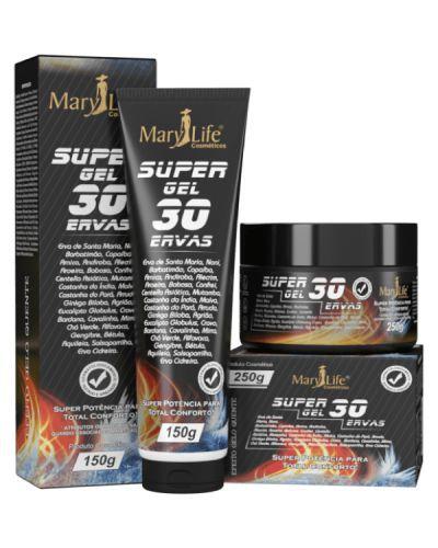 Gel super gel 30 ervas 250g mary life - pote - Cosméticos para Massagem ...