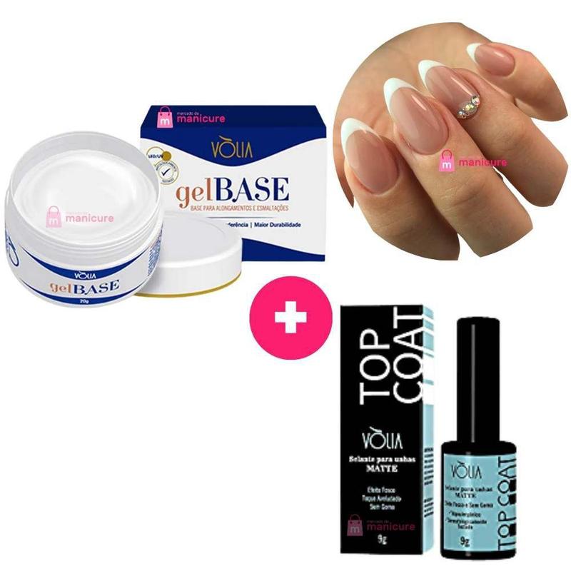 Gel Vòlia Kit com Gel Base e Top coat Matte Vòlia Selante UV - Volia ...