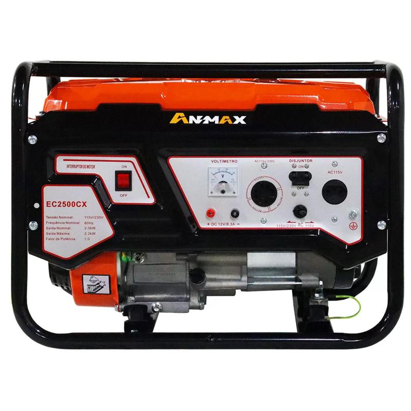 Gerador à Gasolina EC6500 2.5Kw 389cc Bivolt com Partida Manual - ANMAX ...