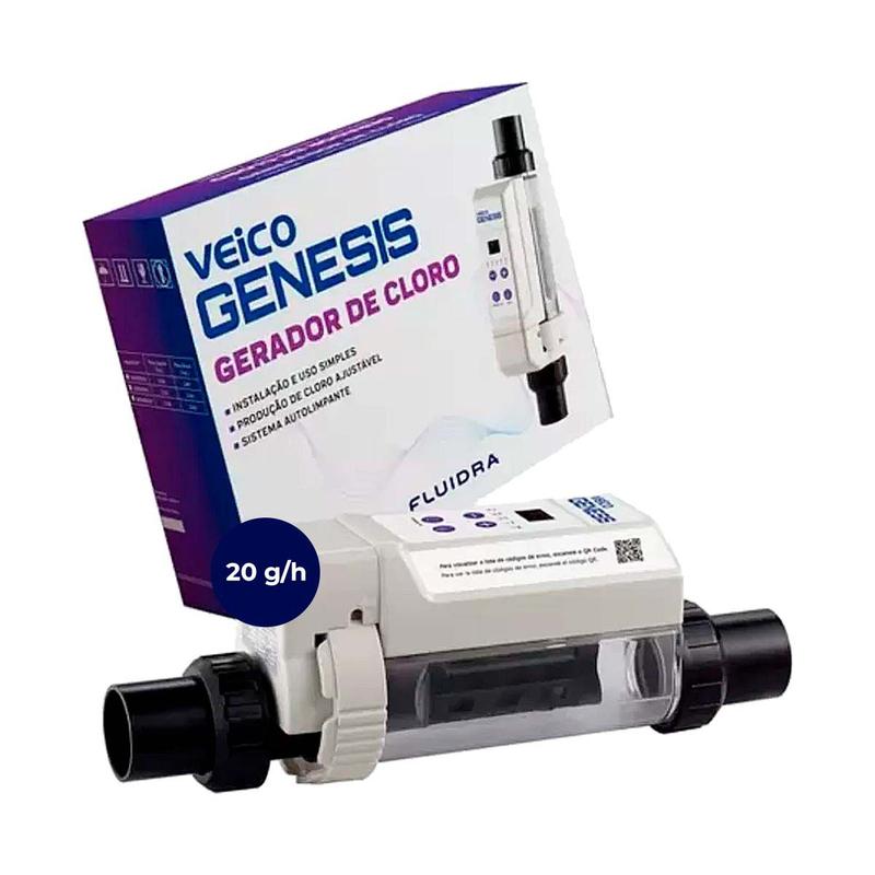 Gerador De Cloro Veico Genesis 20 Pra Piscinas Até 60 Mil Litros ...