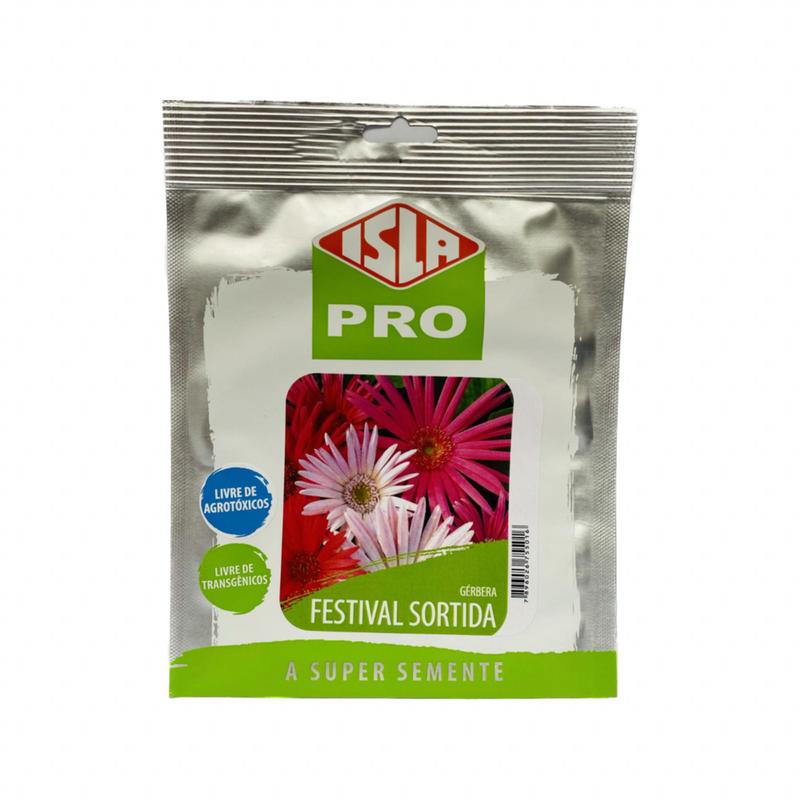 Gerbera Festival Sortida 167mg / 50 Sementes - ISLA SEMENTES - Sementes ...
