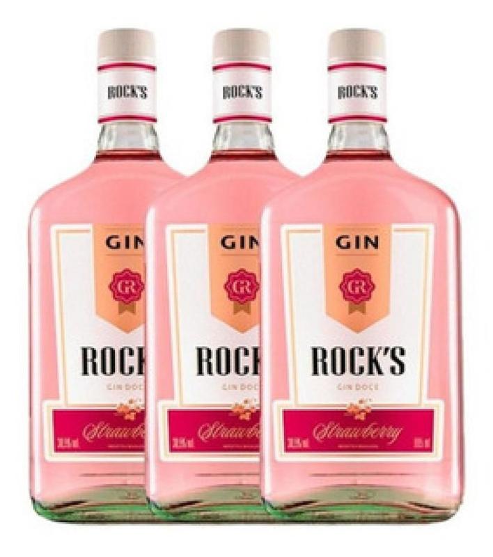 GIN ROCKS STRAMBERRY 995 ML Rocks Sabor 1L - Gin - Magazine Luiza