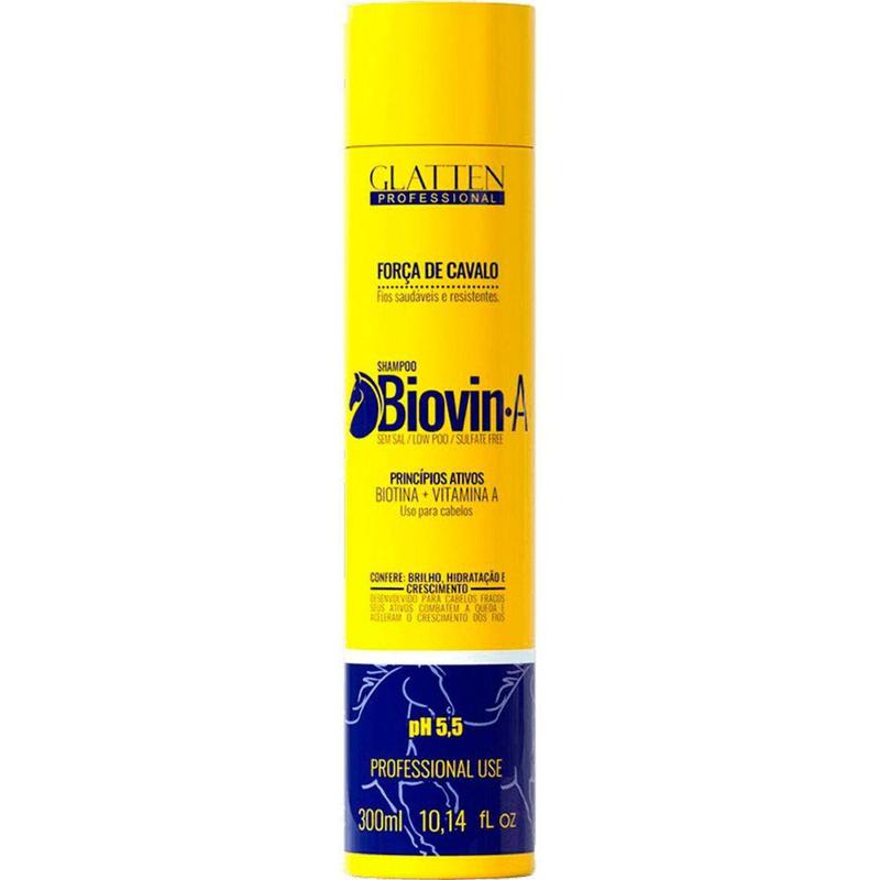 Glatten Biovin A - Shampoo de Crescimento Biotina + Vitamina A 300ml ...