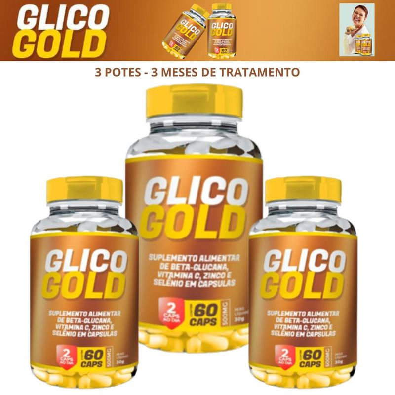 Glico Gold 3 potes 180 Cápsulas - Fitoterápicos e Vitaminas - Magazine ...