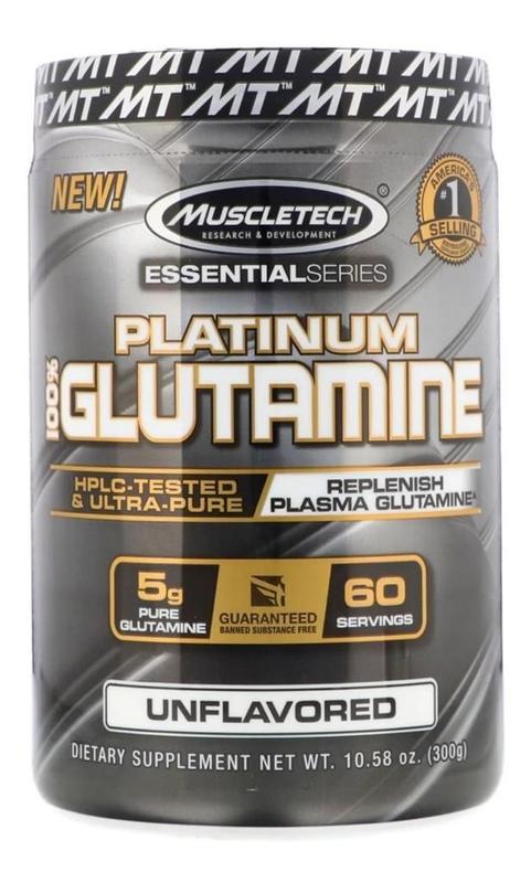 Glutamina Platinum 100% Glutamine Muscletech 300g 60 Doses - Glutamina ...