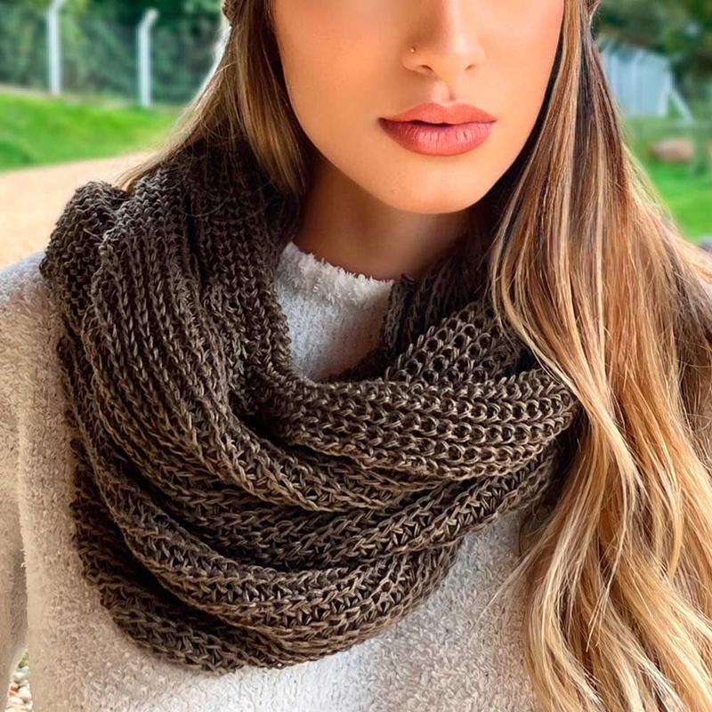 Gola cachecol lã feminina masculina maxi tricot duas voltas - Fonte ...