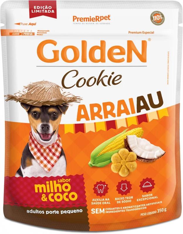 Golden Cookie Cães Adultos Porte Pequeno Arraiau 350g Edição Limitada ...