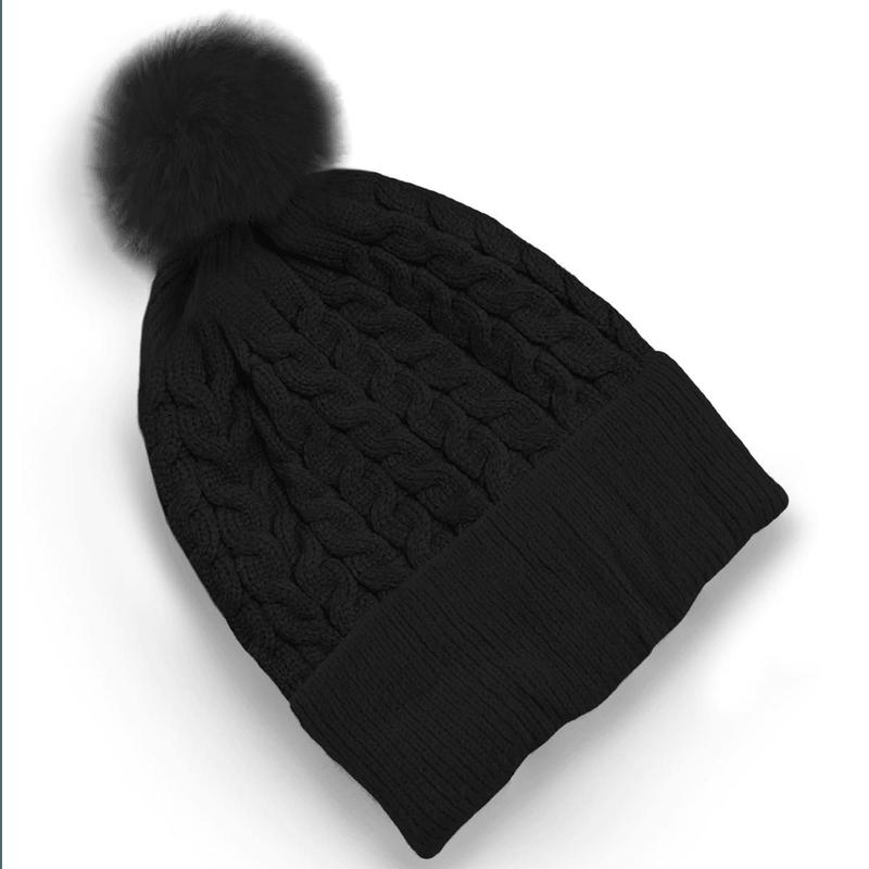 Gorro Touca Lã Toca Feminina Frio Pompom Adulto Confortável Capuz ...