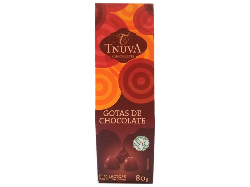 Gotas de Chocolate Vegano Sem Lactose Sem Glúten Tnuva 80g - Gotas de ...