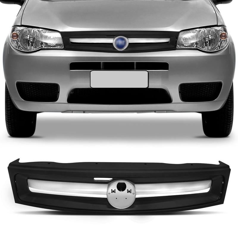 Grade Dianteira Fiat Palio Siena Strada Weekend G3 2003 a 2014 Friso Cromado sem Emblema - Kj ...