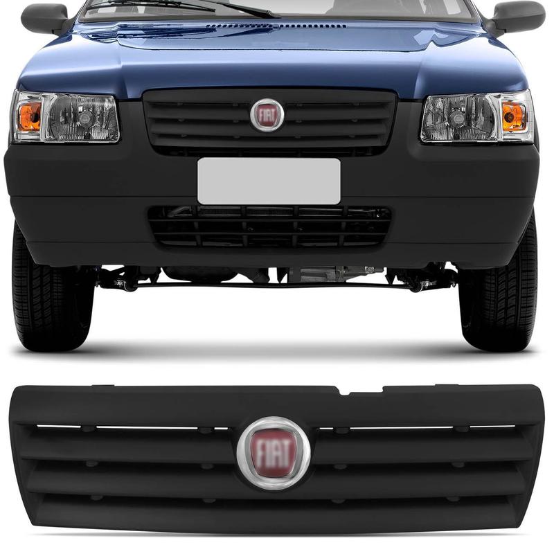 Grade Dianteira Fiat Uno Fiorino 2004 2005 2006 2007 2008 Preta com ...