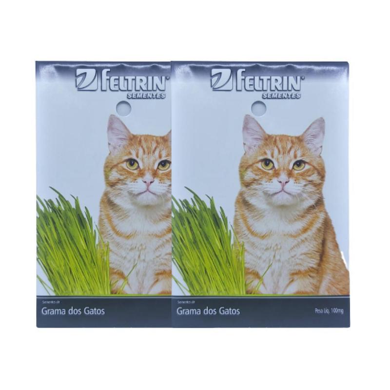 Graminha Semente Grama Dos Gatos Feltrin - 2 Unidades - Graminha para ...