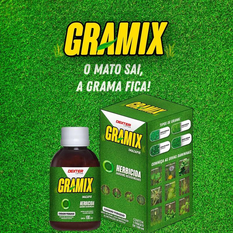 Gramix 100ml - O Mato Sai, A Grama Fica - Dexter Latina - Herbicida ...