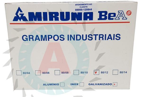 GRAMPO 80/12 GALVANIZADO - MIRUNA caixa com 8.250 - Grampo para Grampeador - Magazine Luiza