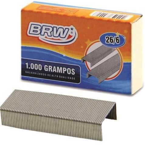 Grampo galvanizado 26/6 cx c/1000un brw - Materiais de Escritório - Magazine Luiza